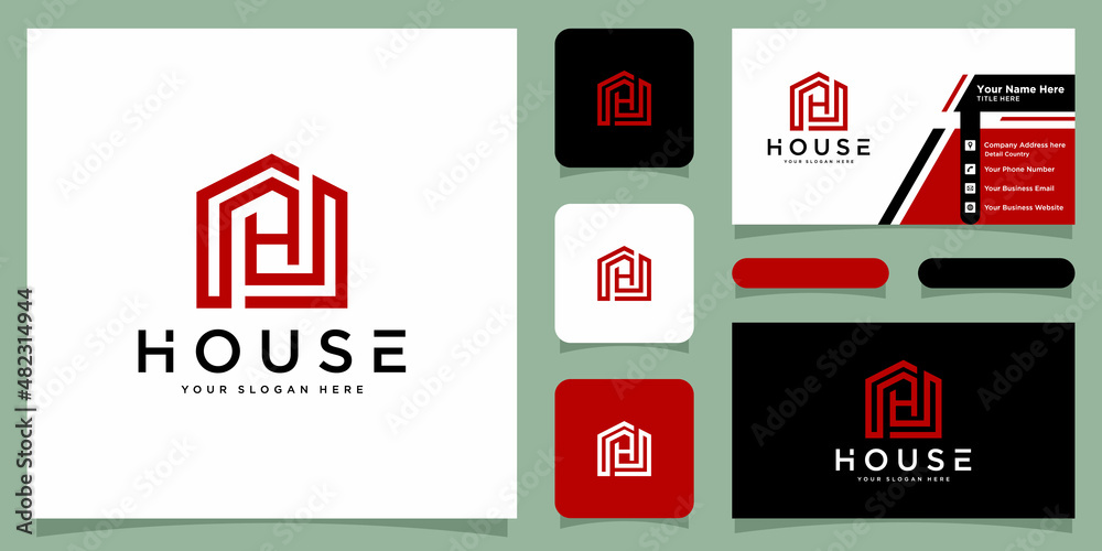 House logo design. Real Estate, Construction, Architecture and Building ...