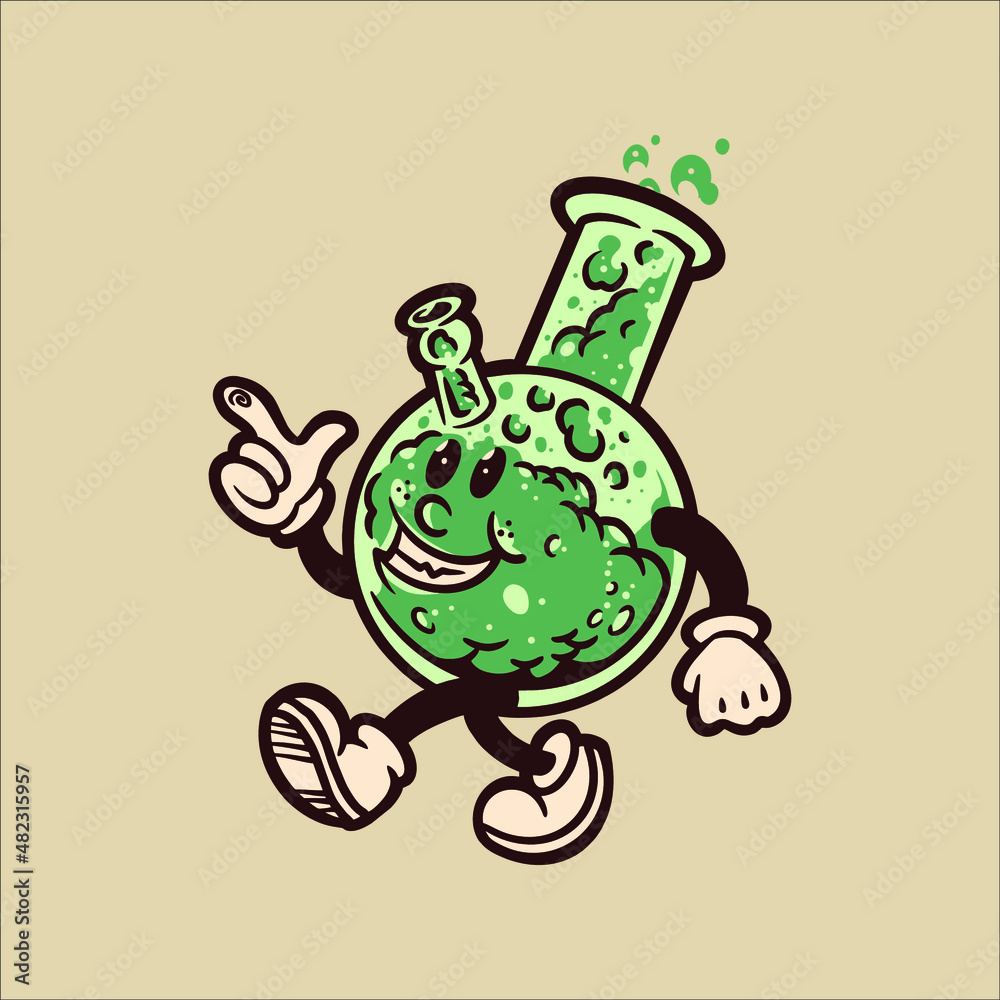 happy bong cartoon vector design Stock Vector | Adobe Stock