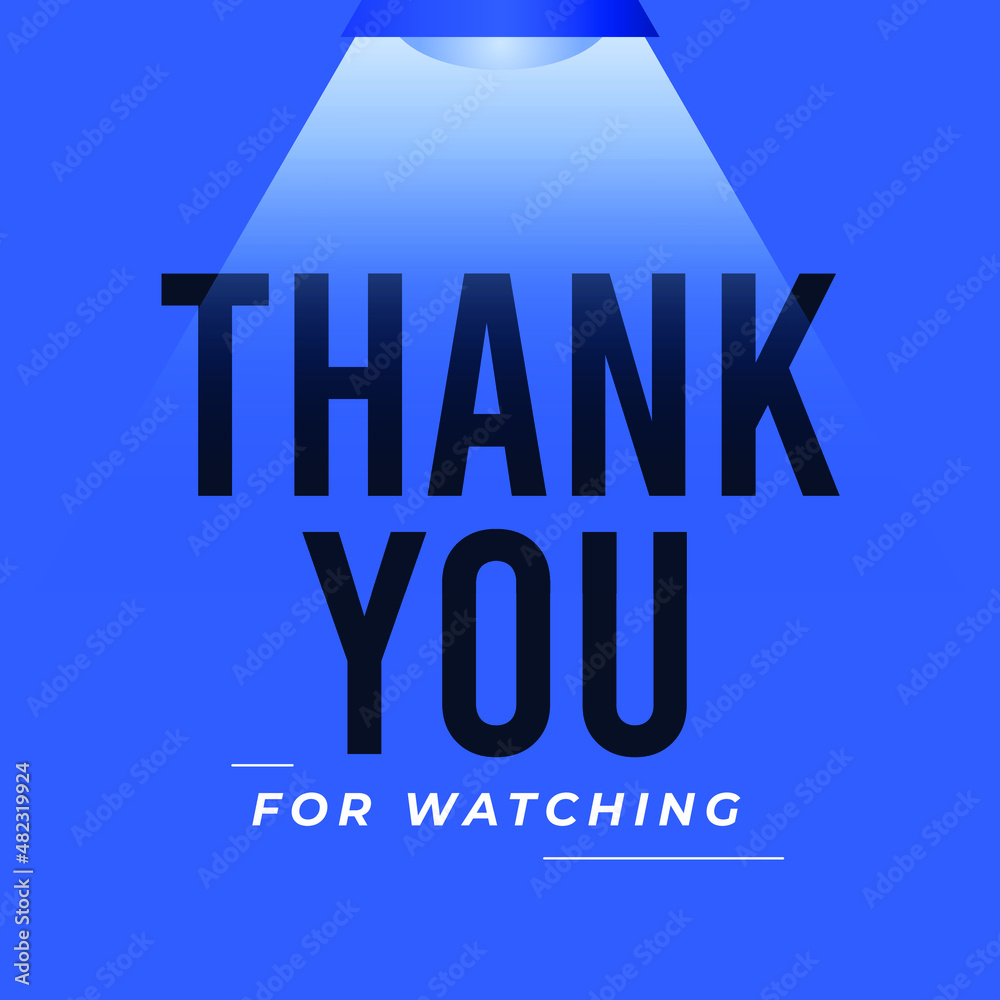 Thank you for watching banner Template Stock Vector | Adobe Stock