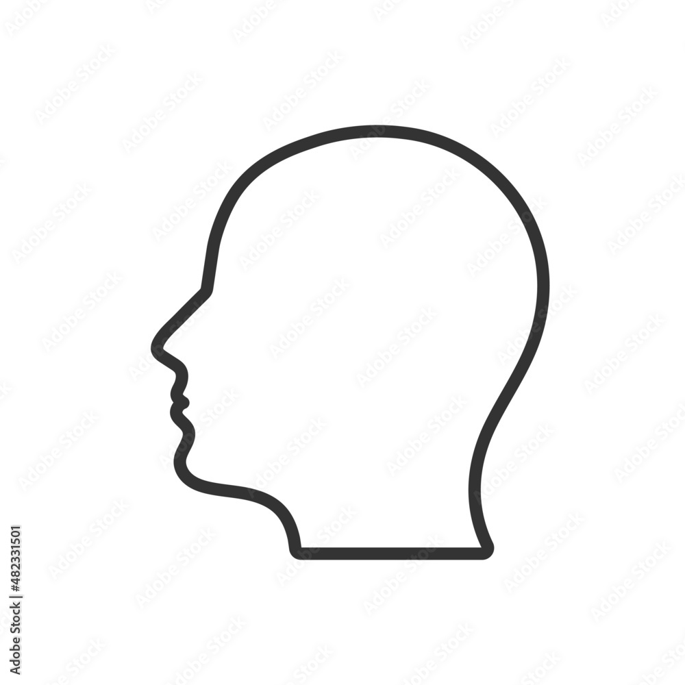 Human head face icon symbol shape. People avatar user login logo sign ...