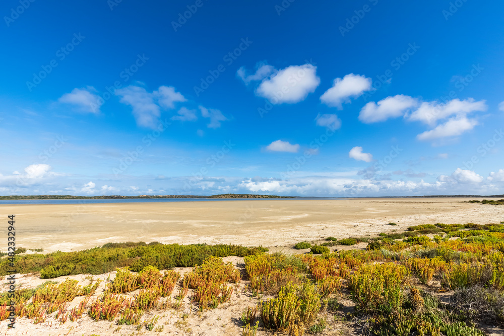 Australia, South Australia, Parnka Point beach in Coorong National Park ...