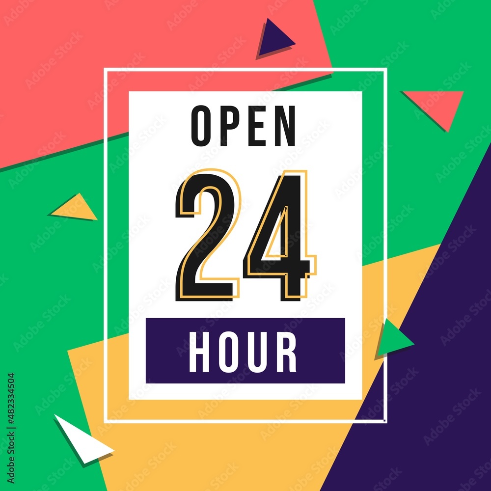 24 hour service banner design with vector file for your design Stock ...