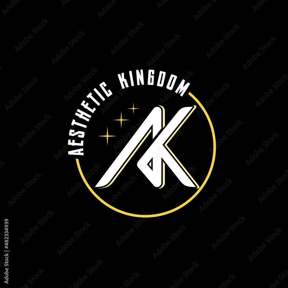 Simple Trendy Initials AK, A and K Logo Design Inspiration Stock Vector ...