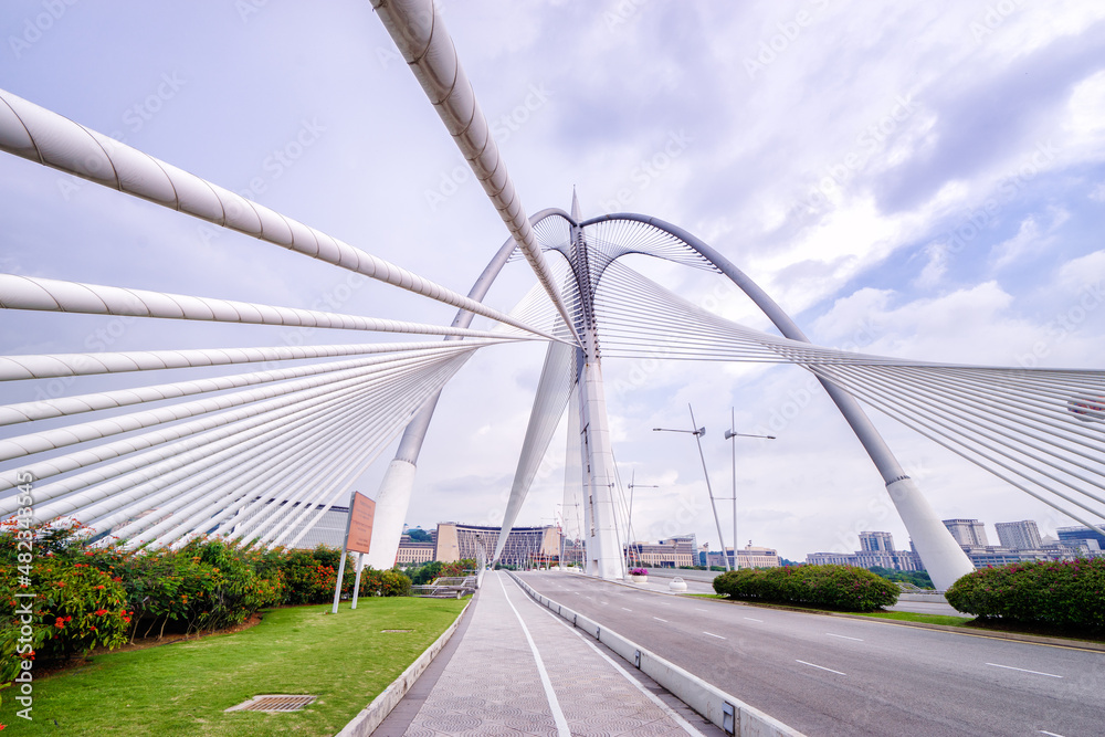 Design and engineering. Modern bridge in Putrajaya, Malaysia. Stock ...