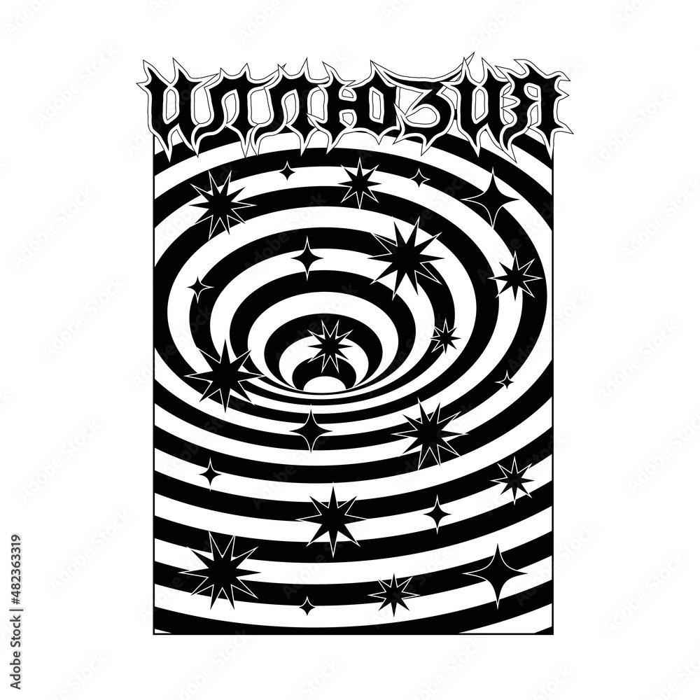 Cool Futuristic Print Artwork. Abstract Geometric Illustrastion ...