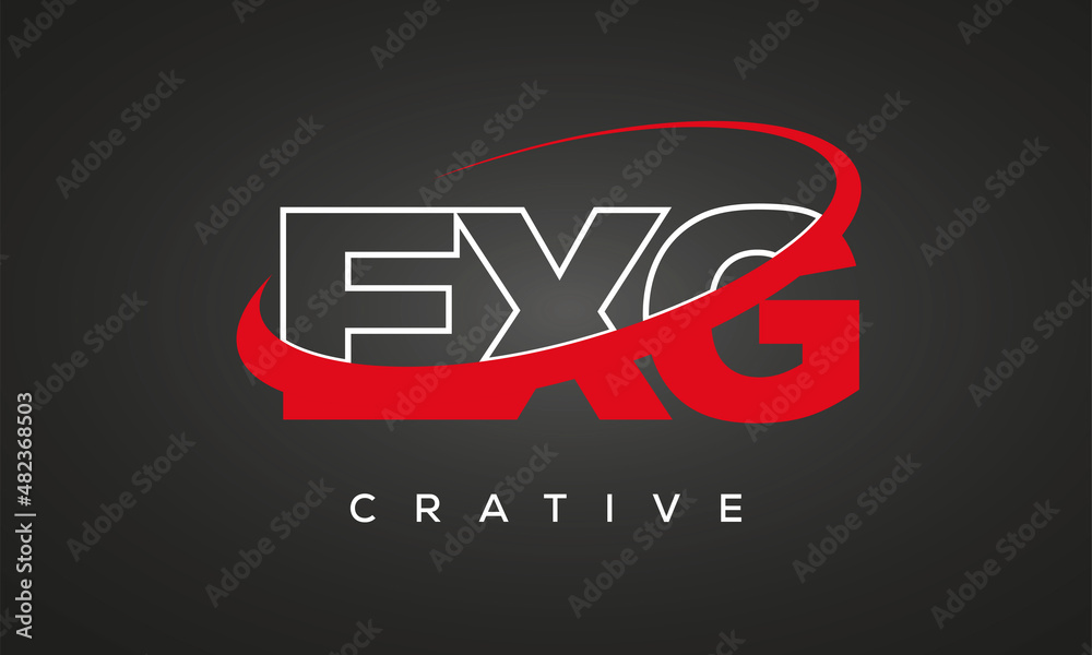 EXG letters creative technology logo design Stock Vector | Adobe Stock
