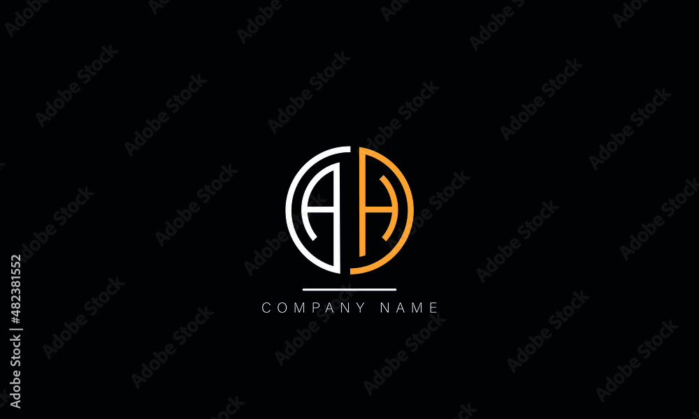 AH, HA, AH, Letters Logo Monogram Stock Vector | Adobe Stock