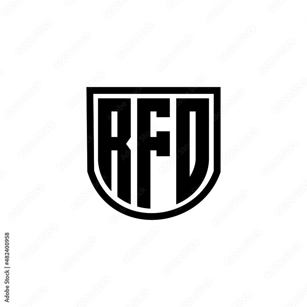 RFD letter logo design with white background in illustrator, vector ...