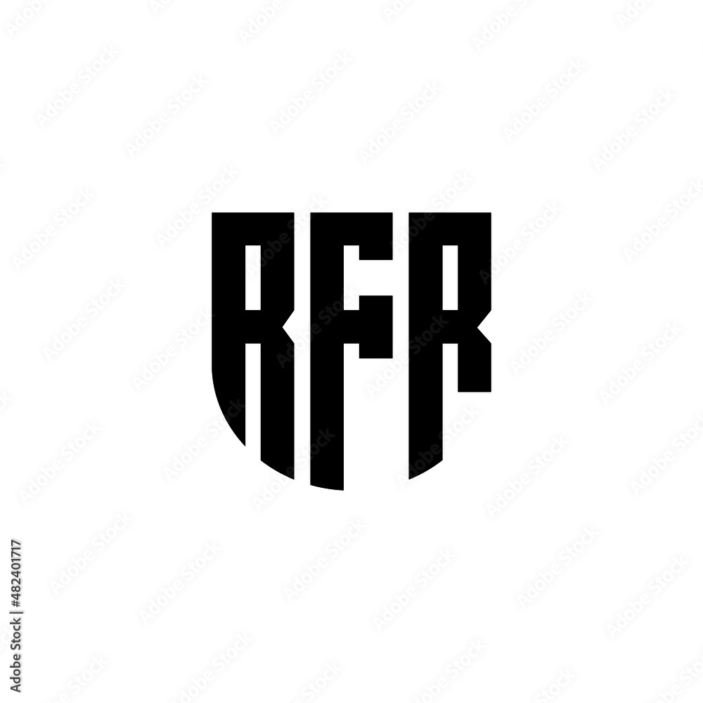 Vecteur Stock RFR letter logo design with white background in ...