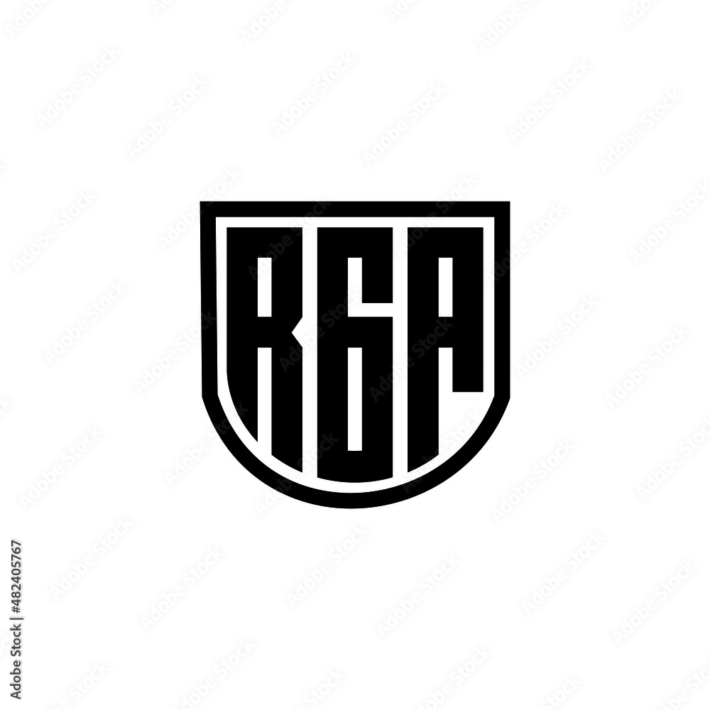 RGA letter logo design with white background in illustrator, vector ...