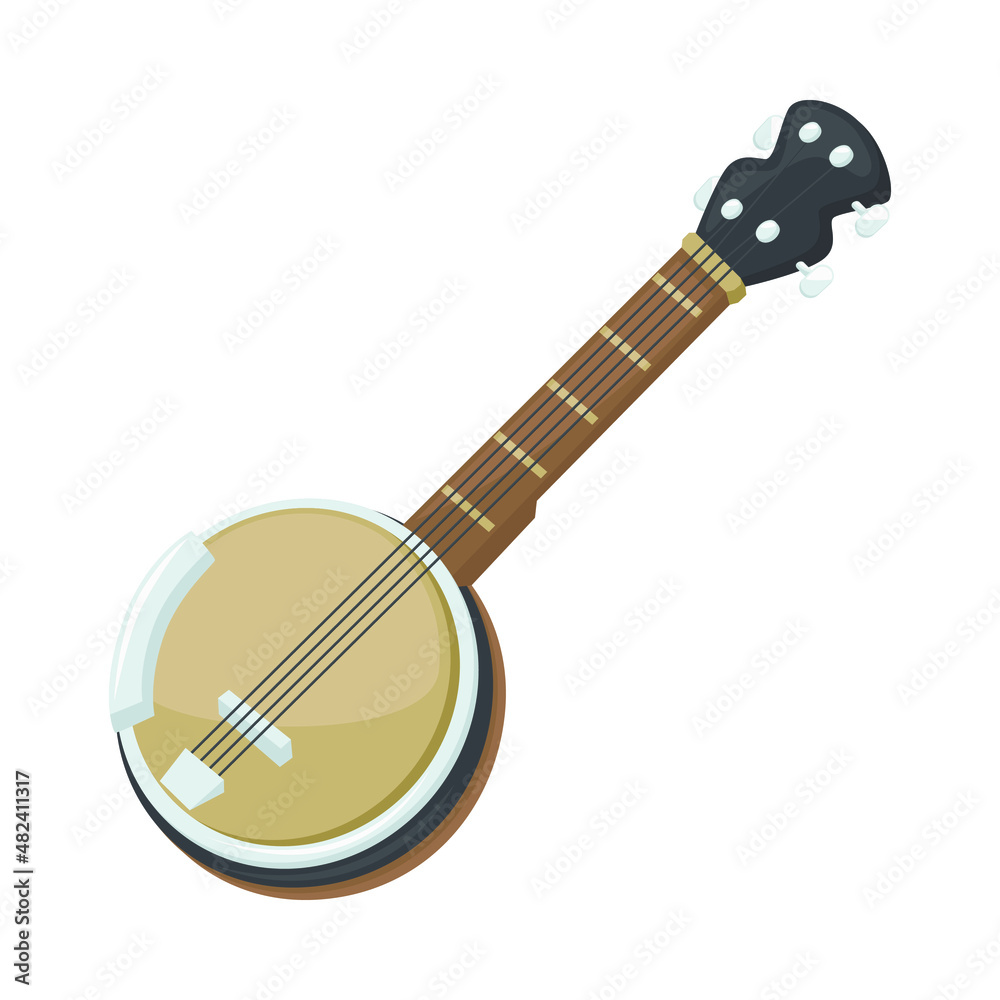 Banjo Sign Emoji Icon Illustration. Music Instrument Vector Symbol ...