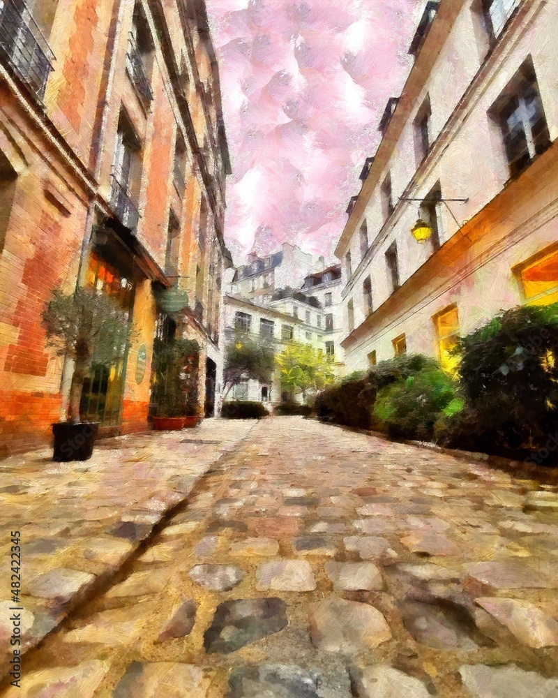 Beautiful places in Paris. Colourful views of Paris. Famous outdoor ...