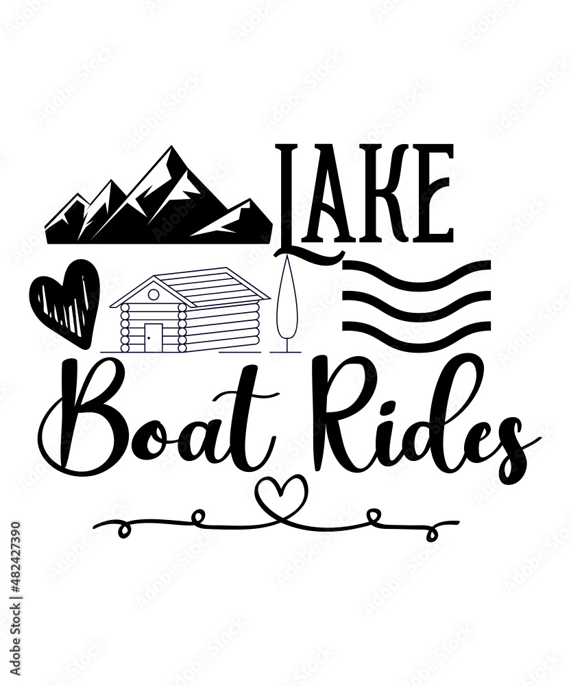 LAKE SVG BUNDLE, Love Lake, Love Lake Svg, Lake Rules Svg, Salty Lake ...