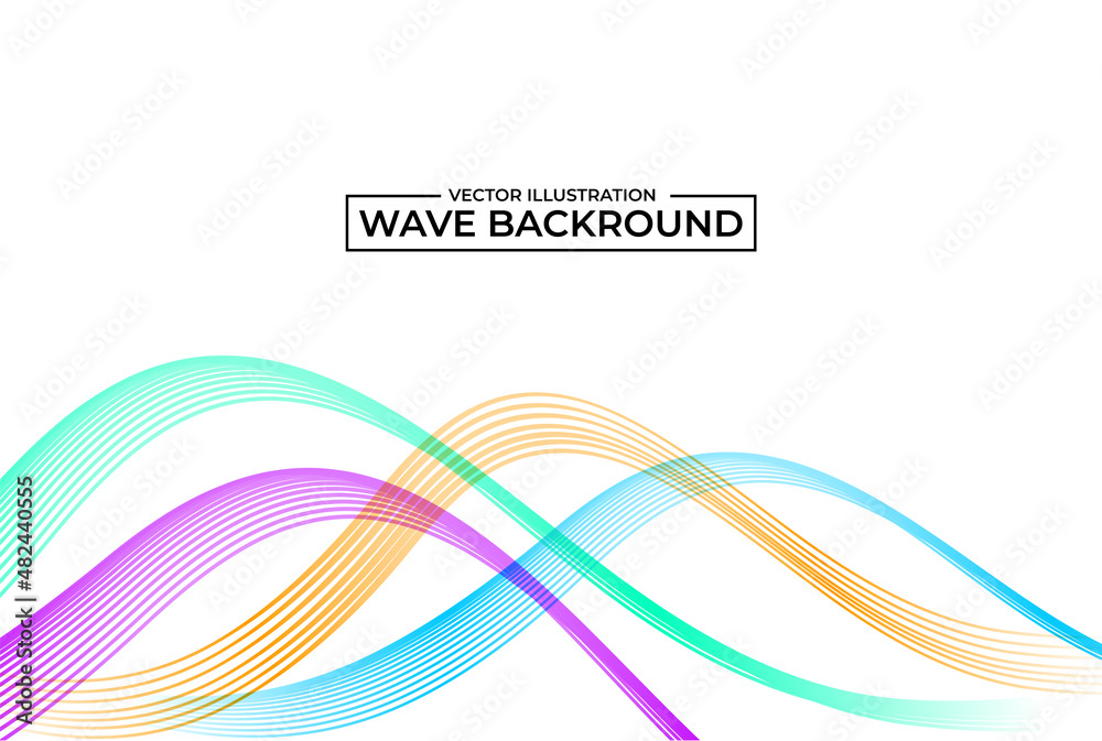 Abstract modern flowing stylish wave in white background. vector illustration. Stock Vector ...