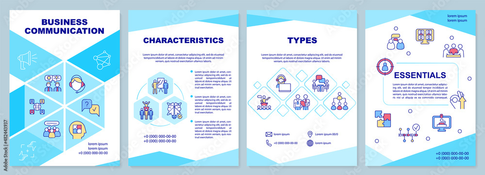 Effective business communication brochure template. Essentials. Booklet ...
