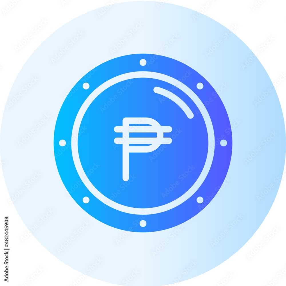 philippine peso gradient icon Stock Vector | Adobe Stock