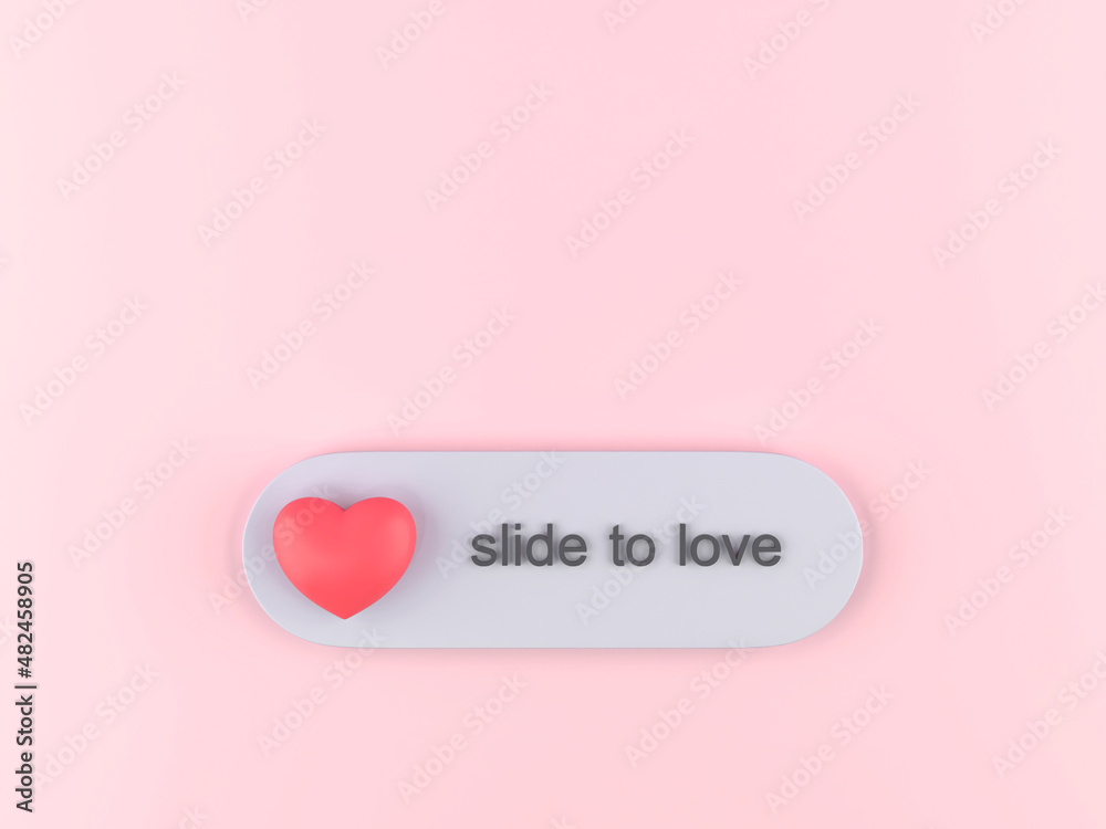 Slide to love background screen for display. Valentine creative concept ...