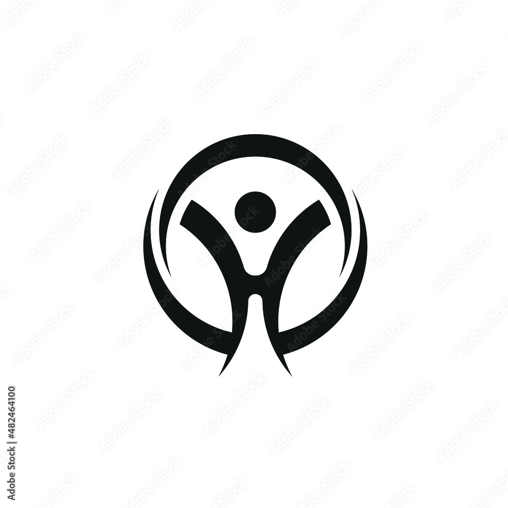 Initial Letter H Human People, With Graphic Concept of Happy Community ...