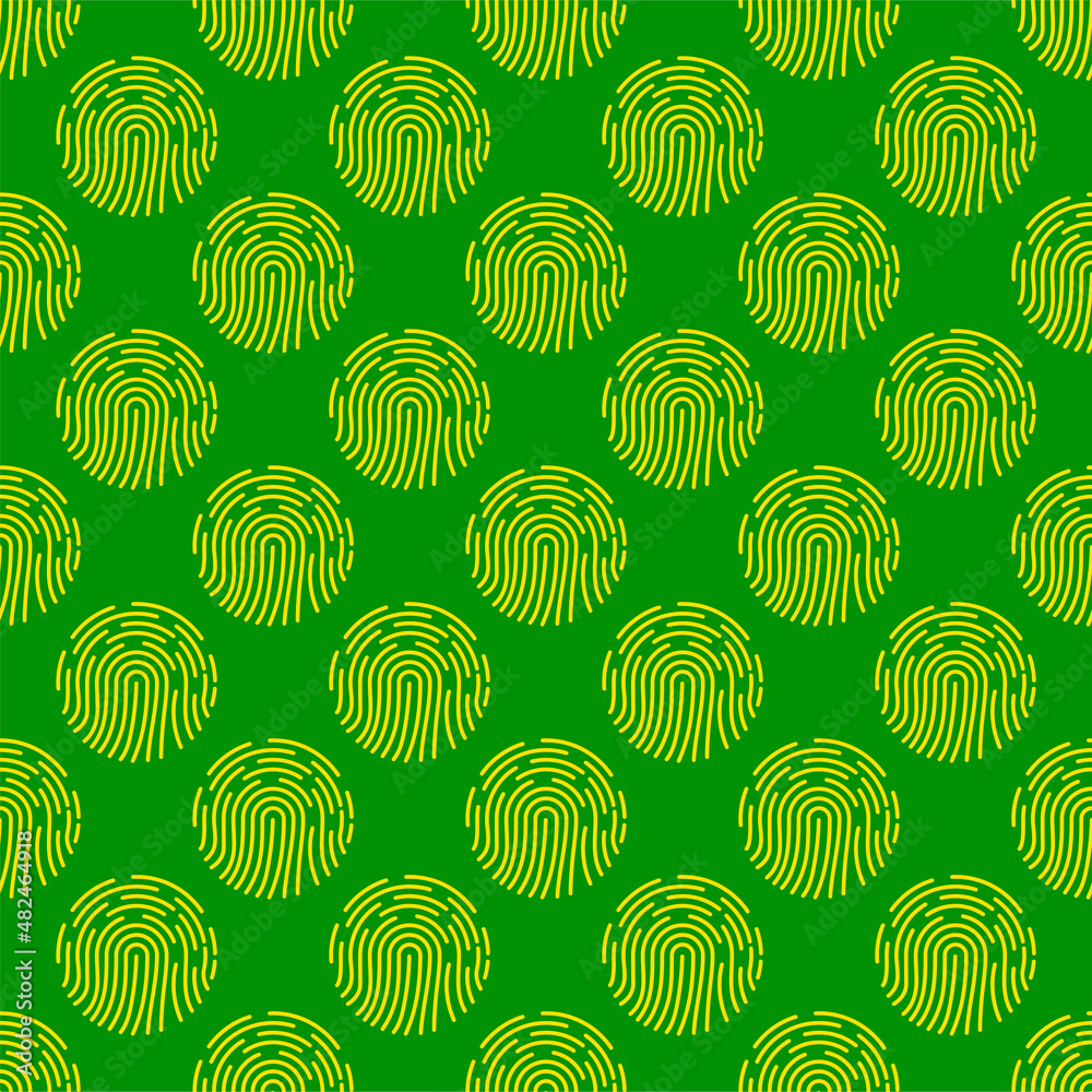 Seamless wallpaper pattern with fingerprint icon. Biometric ...