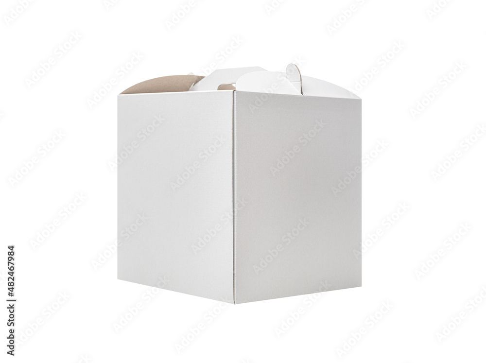 Blank square box. White box isolated on white background. Stock Photo ...