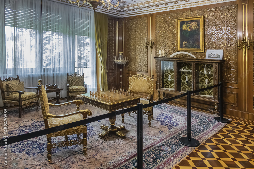Interior of Ceausescu Palace (or Spring Palace) - luxurious building ...