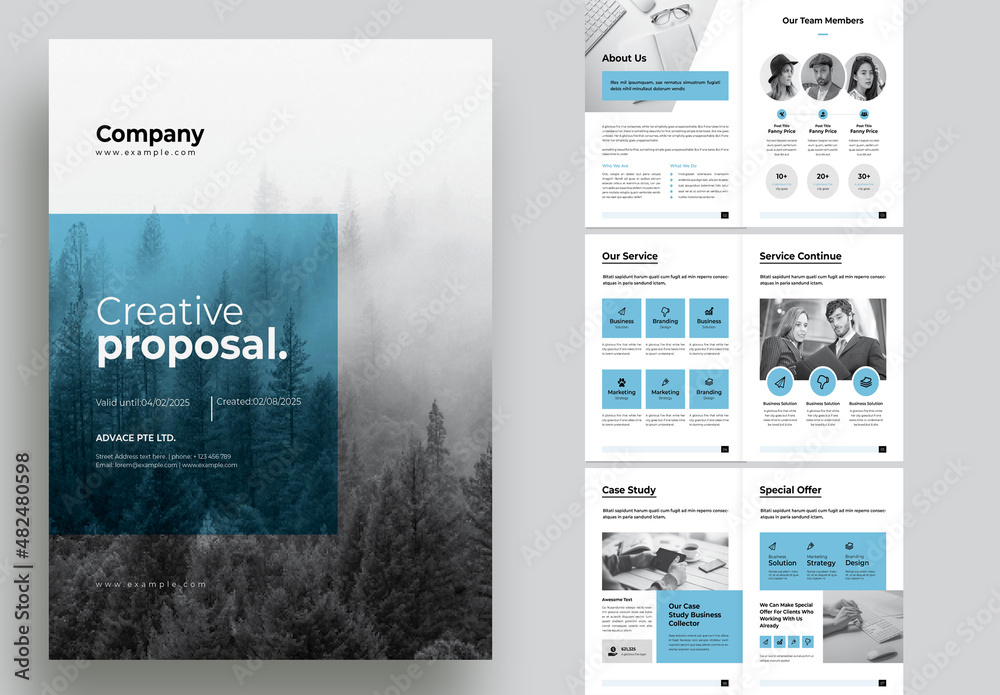 Creative Business Proposal Layout Stock Template | Adobe Stock