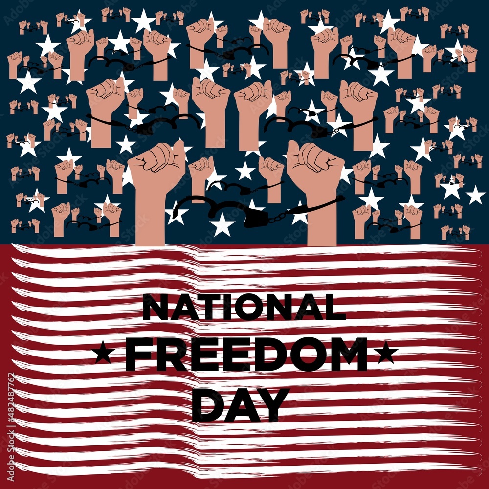 national freedom day 1 febuary logo design,national freedom day USA ...