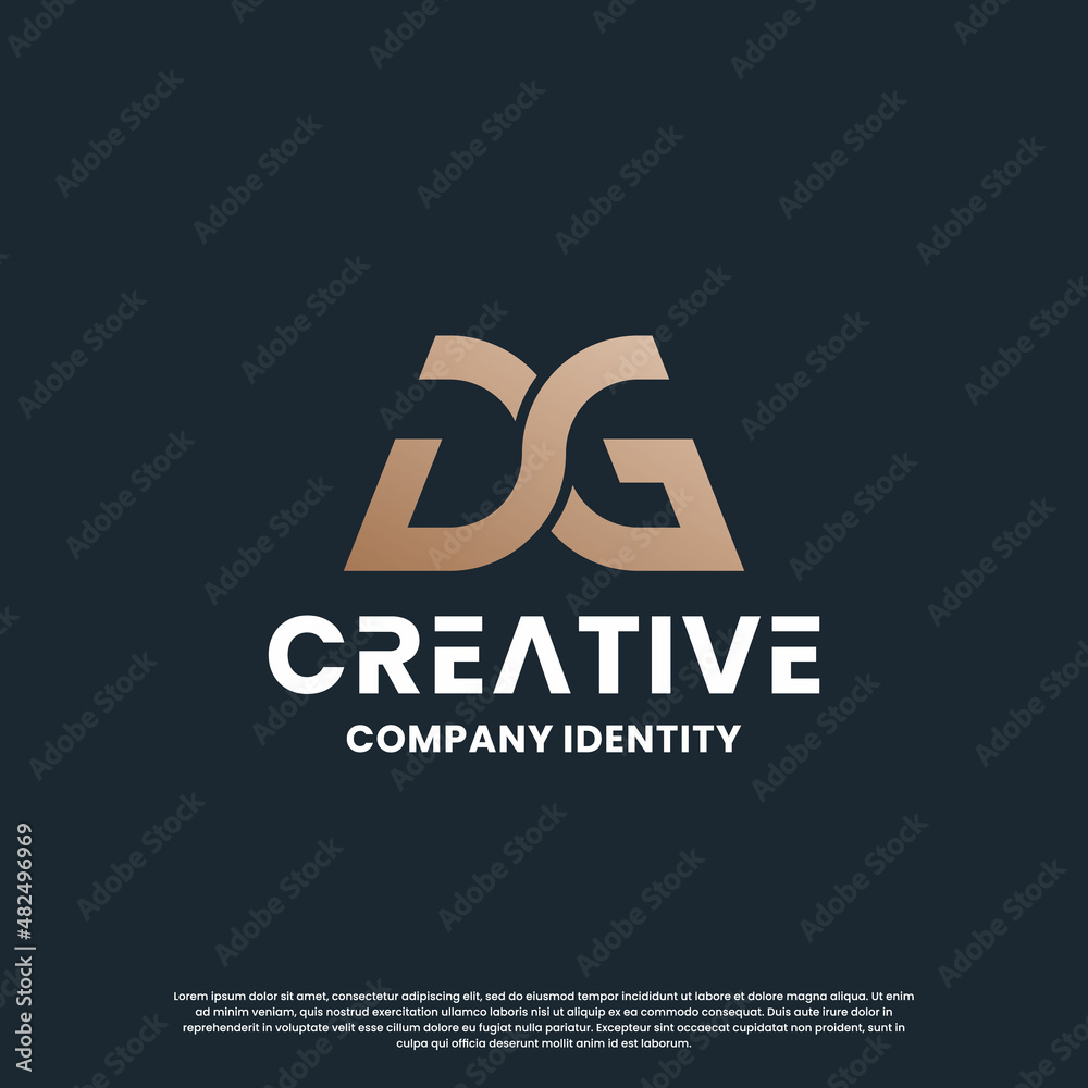 monogram letter D G logo design creative. initials for your company ...