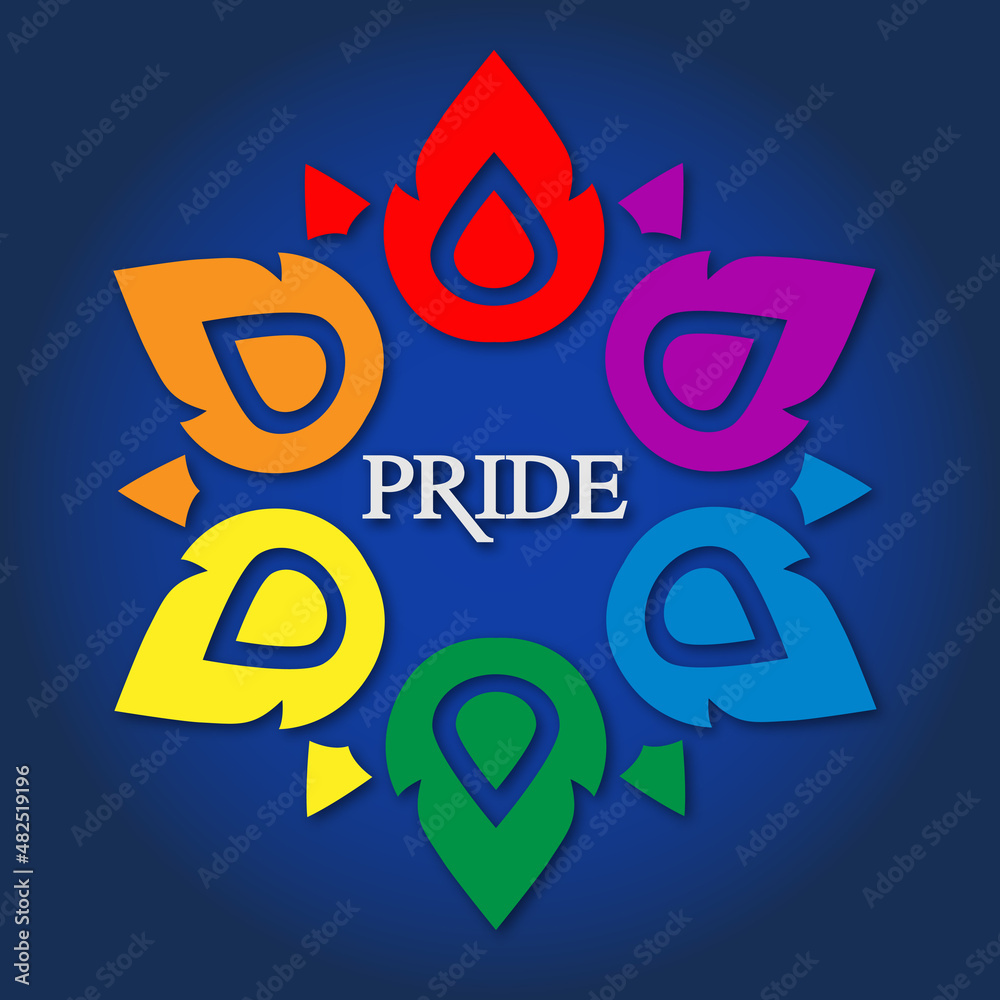 Vetor de LGBTQ Pride Month. Vector illustration. Human rights diversity ...