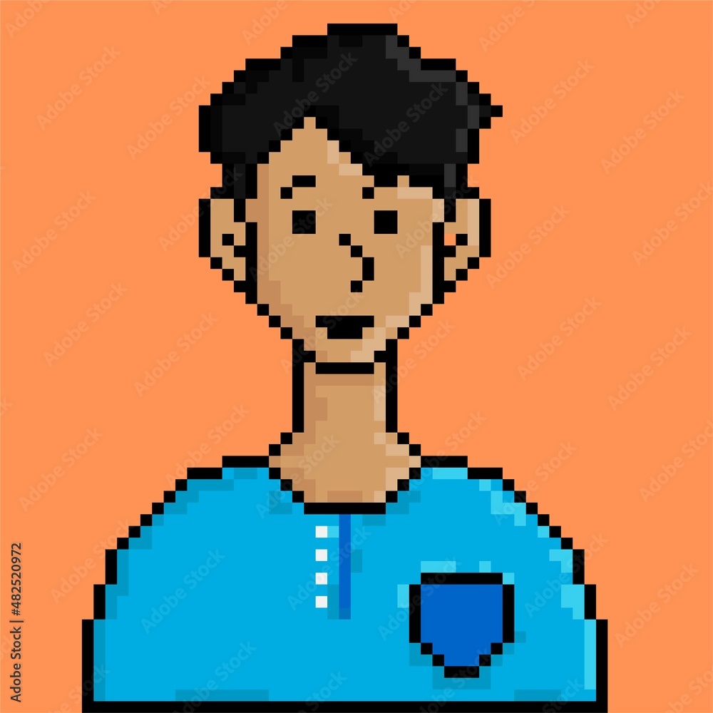 Pixel art style people character illustration Stock Vector | Adobe Stock