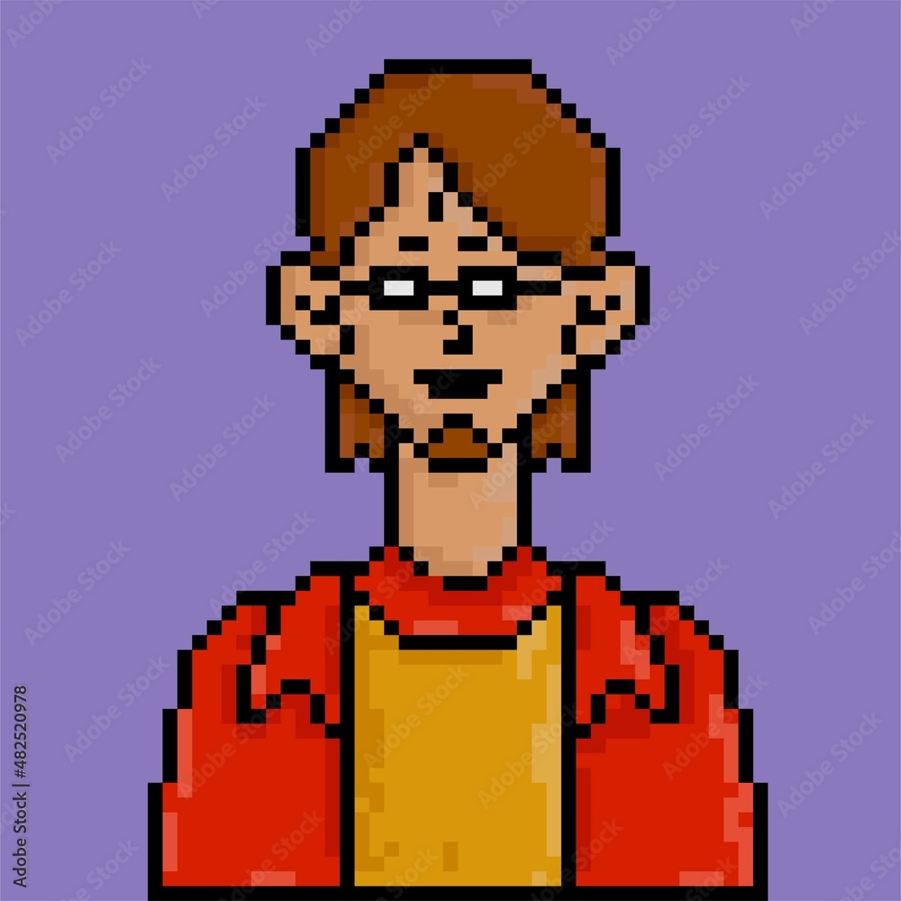 Pixel art style people character illustration Stock Vector | Adobe Stock