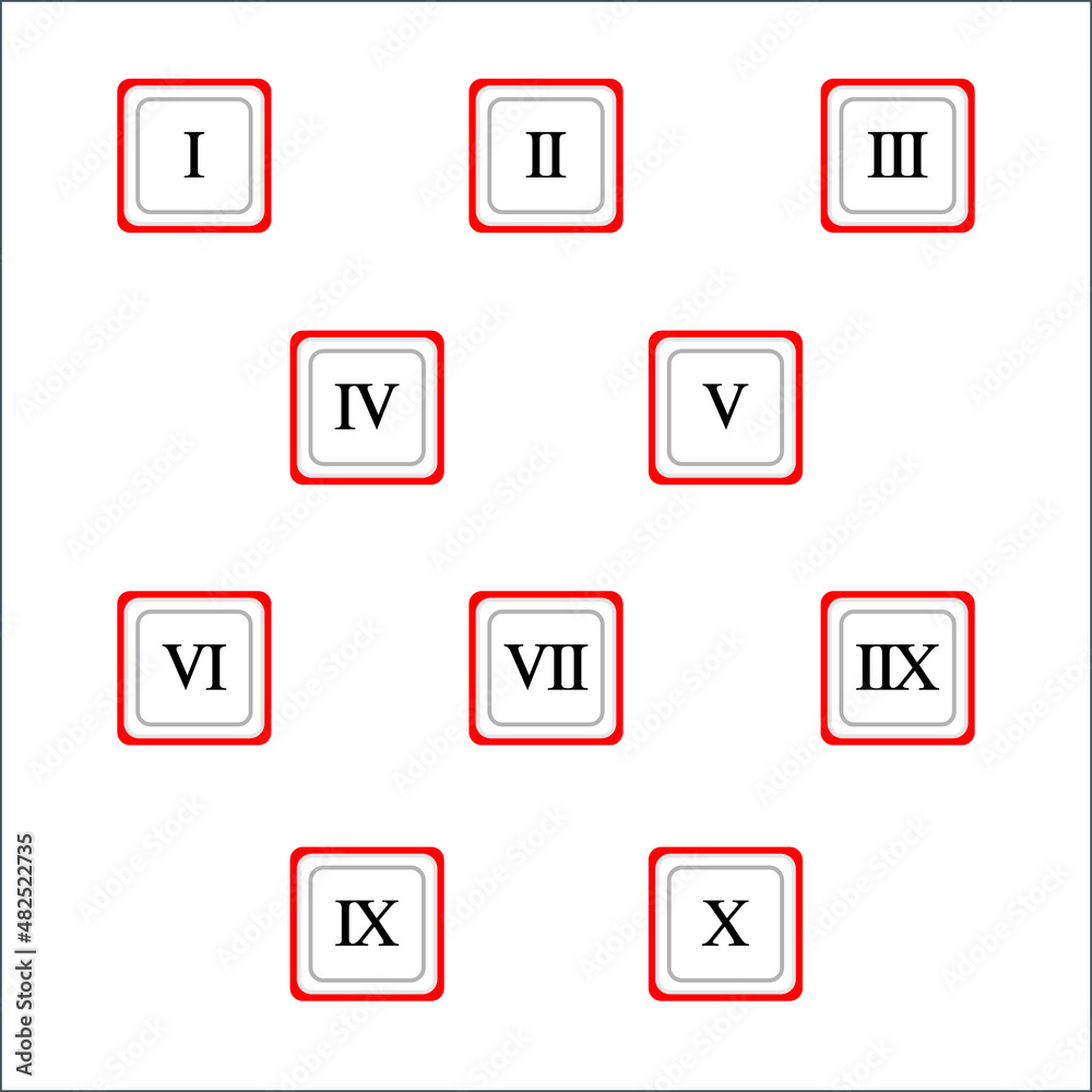 Colorful info-graphic roman numbers can be use to create presentation ...