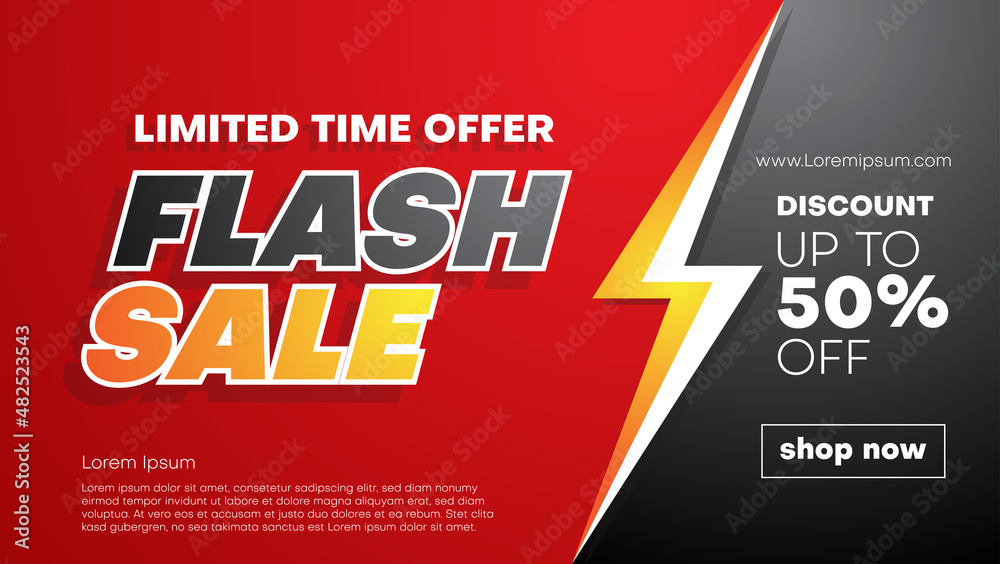 flash sale banner design template for your business promotion. vector ...