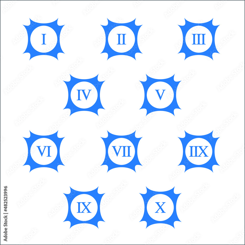 Colorful info-graphic roman numbers can be use to create presentation ...