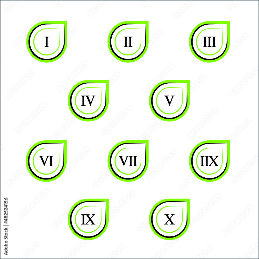 Colorful info-graphic roman numbers can be use to create presentation ...