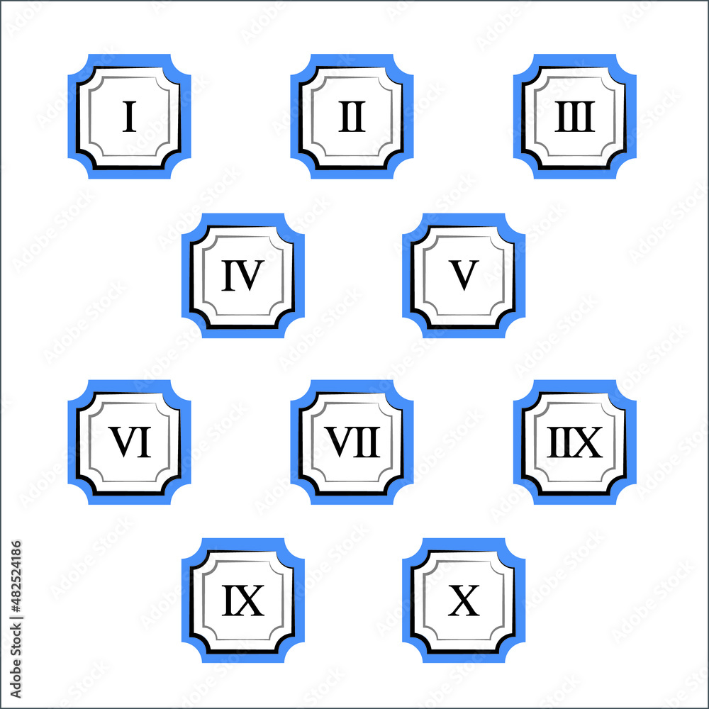 Colorful info-graphic roman numbers can be use to create presentation ...