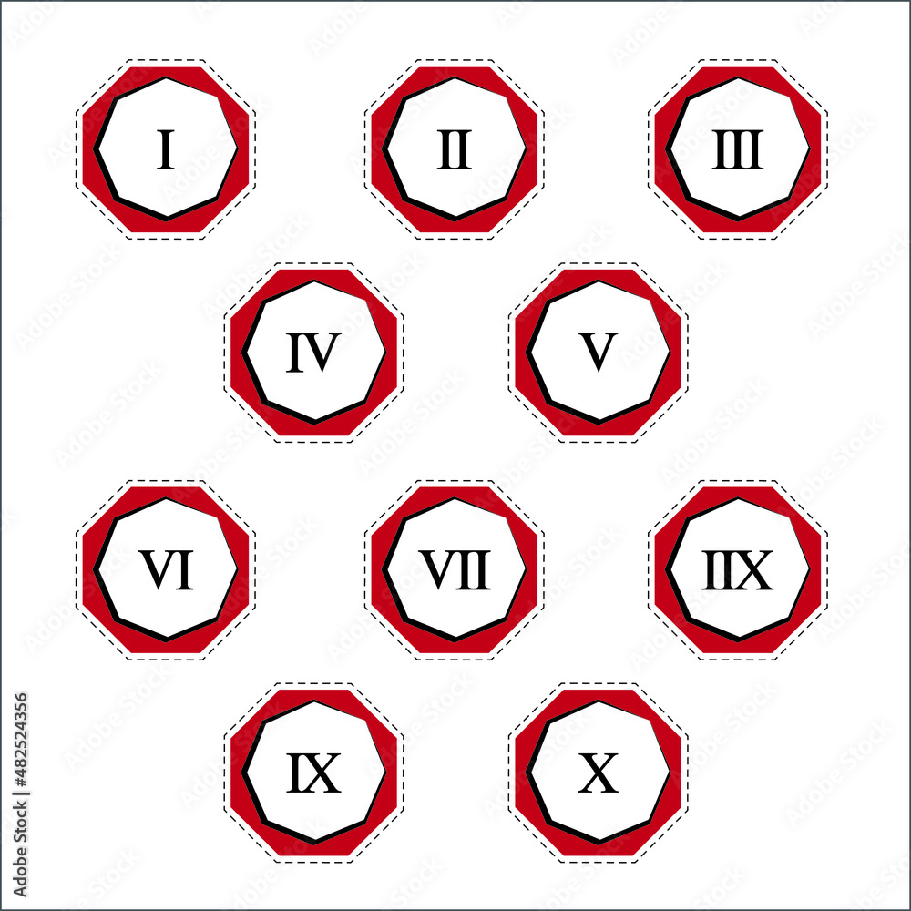Colorful Info graphic Roman Numbers Can Be Use To Create Presentation colorful-info-graphic-roman-numbers-can-be-use-to-create-presentation