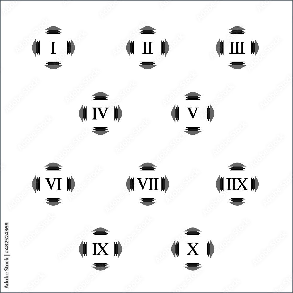 Colorful Info graphic Roman Numbers Can Be Use To Create Presentation colorful-info-graphic-roman-numbers-can-be-use-to-create-presentation