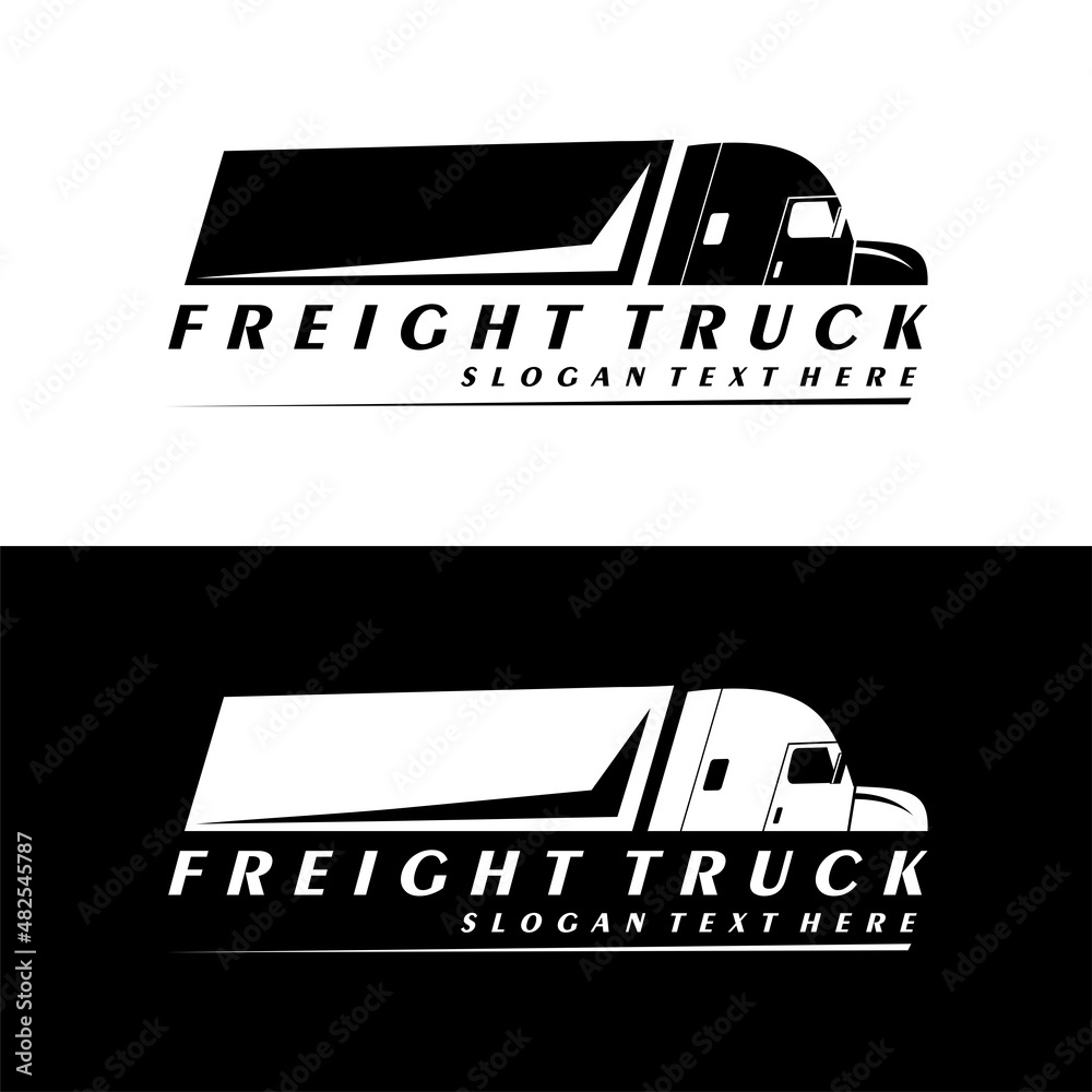 freight truck logo design concept vector Stock Vector | Adobe Stock