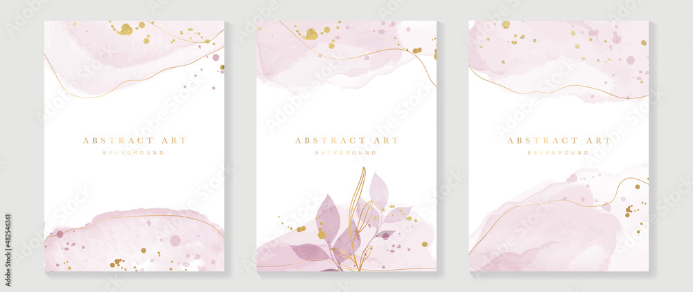 Abstract art background vector. Luxury invitation card background with ...