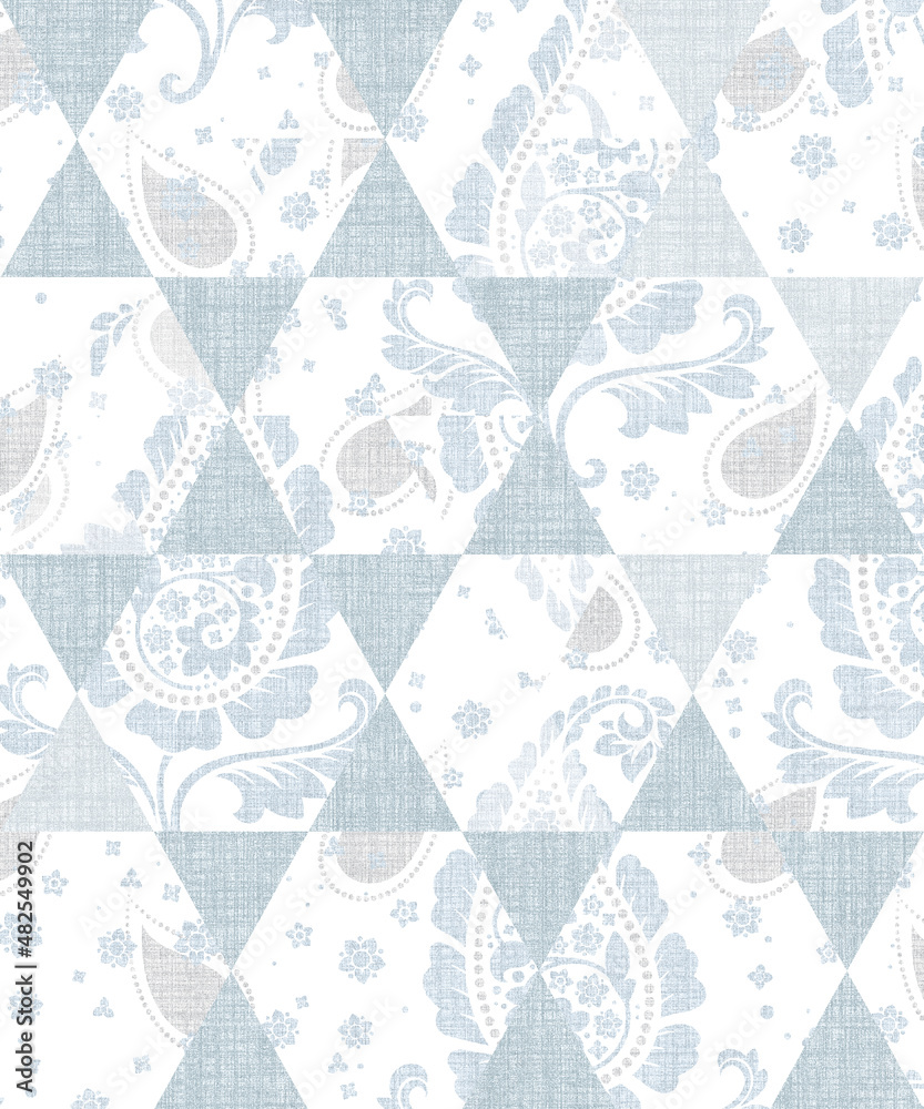 Seamless triangle, pyramid, shape design, textile design, textile ...