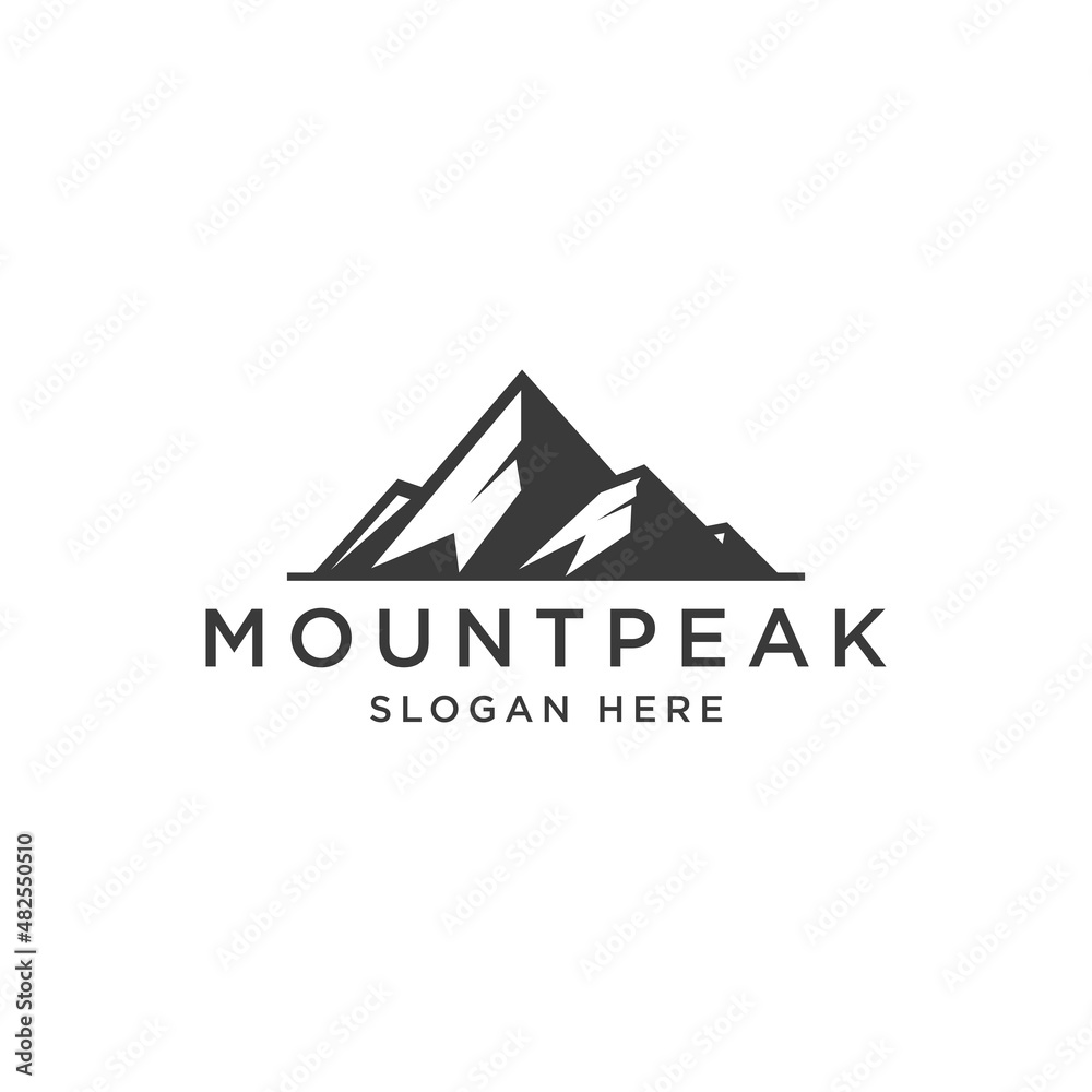 Mount peak mountain logo vector icon illustration Stock Vector | Adobe ...