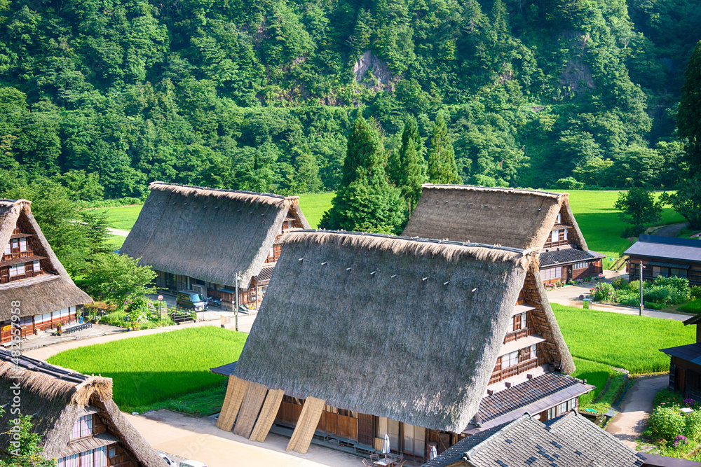 Foto de Nanto, Japan - Jul 31 2017- Gassho-zukuri houses at Suganuma ...