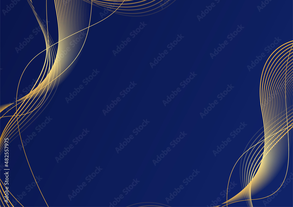 Luxury Abstract golden blue cover design background Stock Vector ...