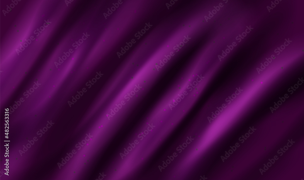 Abstract purple silk fabric realistic textile 3d illustration ...