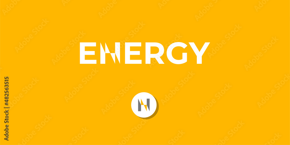 Vetor de Wordmark Energy Thunderbolt Thunder Bolt Flash Fast Lightning ...