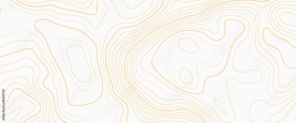 Abstract topographic map background with height lines, Vector contour ...