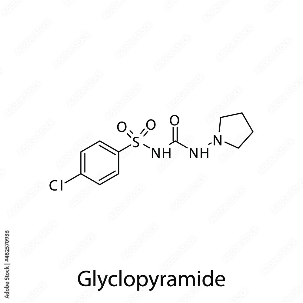 Fototapeta mapa świata dla dzieci Glycopyramide molecular structure ...