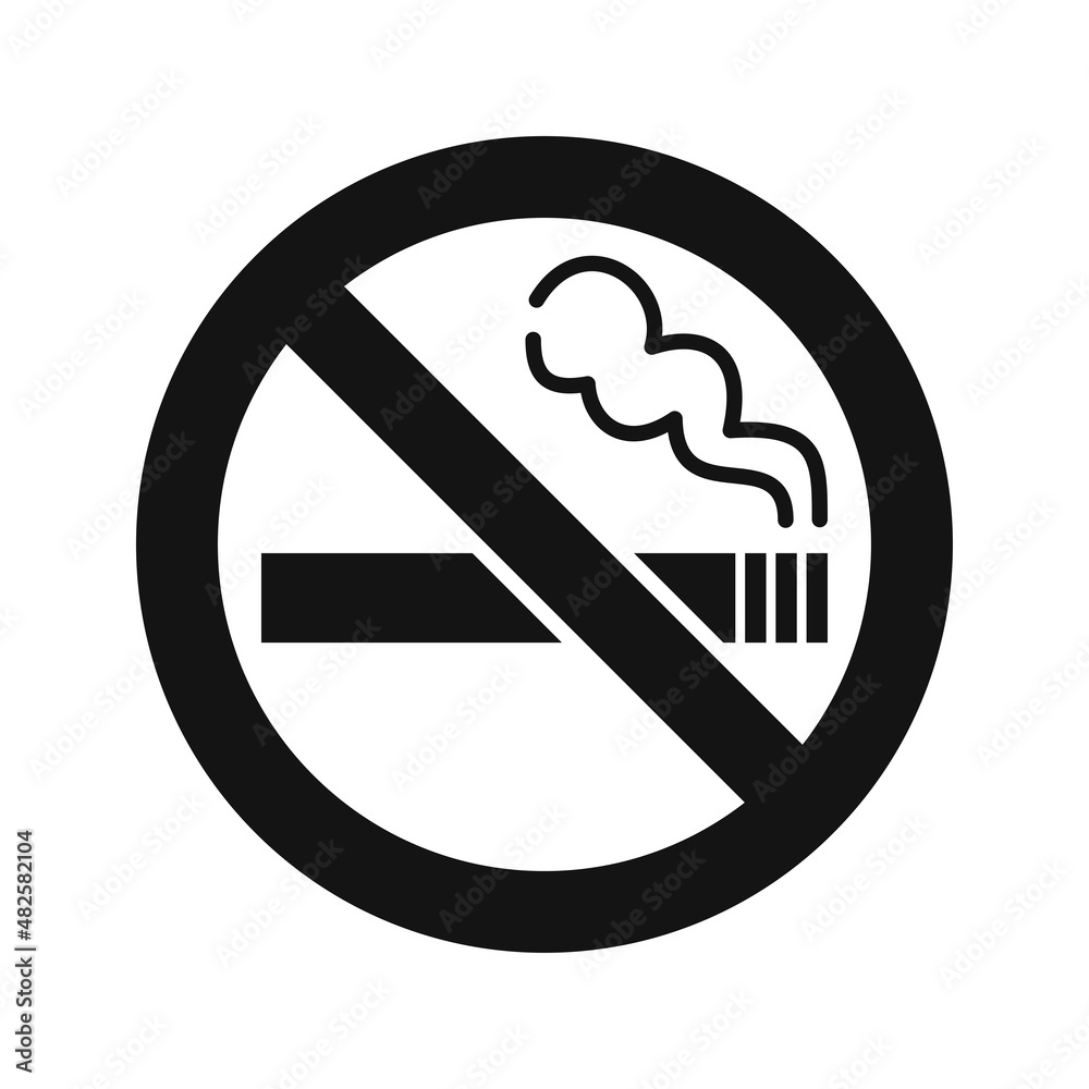 No smoking. Do not smoke. Smoke free zone sign isolated on white ...
