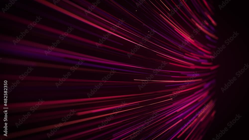 Abstract Glowing 3d Light Strokes Background/ 4k animation of an ...